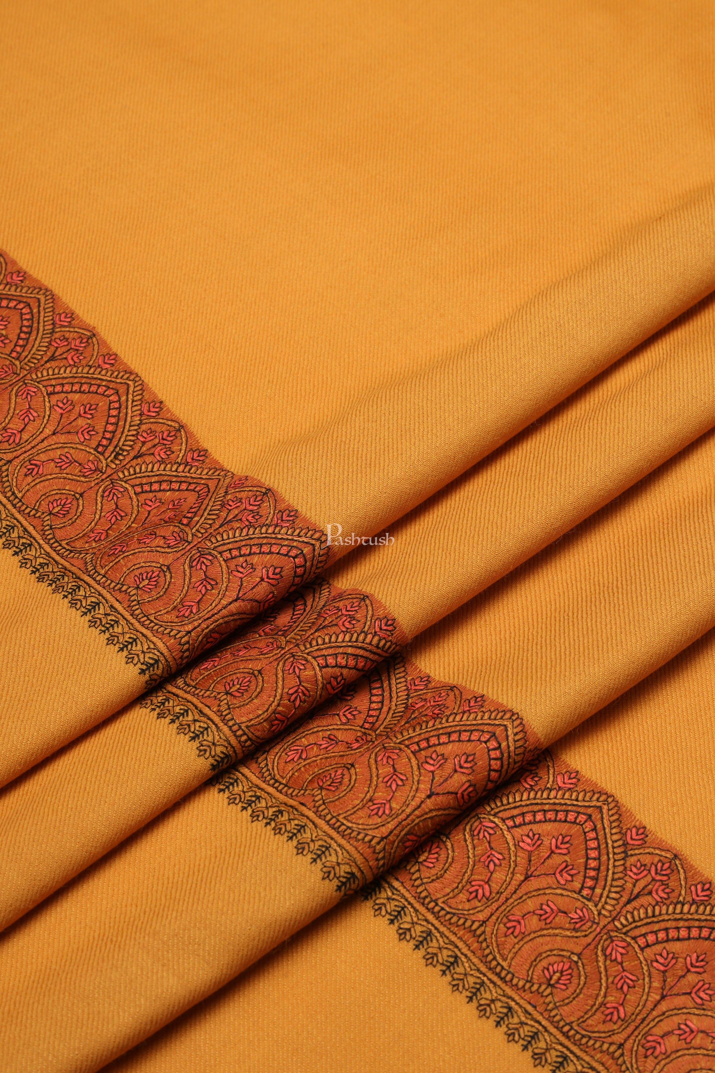 Pashtush Womens Woollen Shawl, Thick Woollen, Kashmiri Embroidery Desi ...