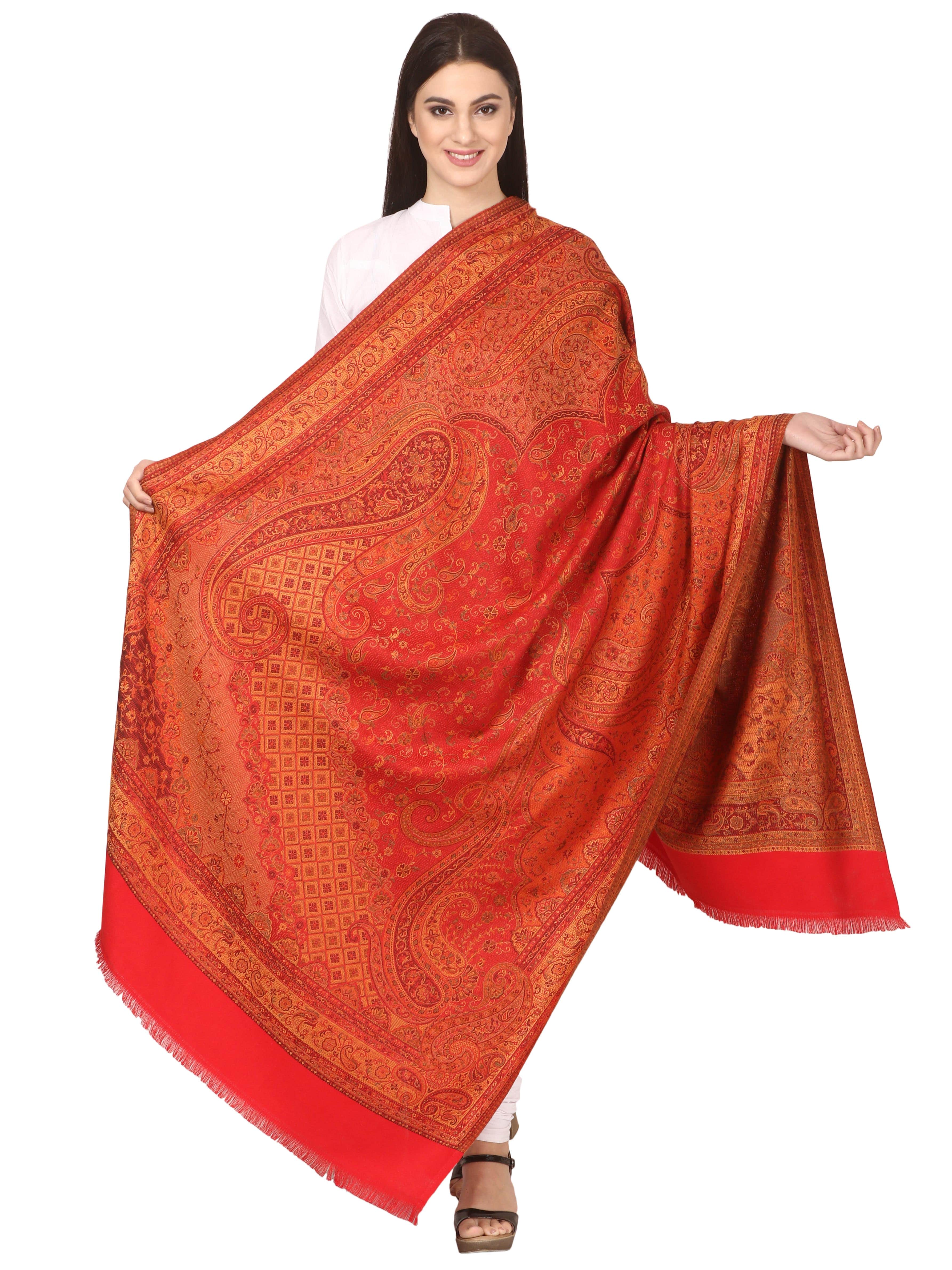 Pashtush Women'S Shawl, Faux Pashmina Design, Bright Red – Pashtush ...