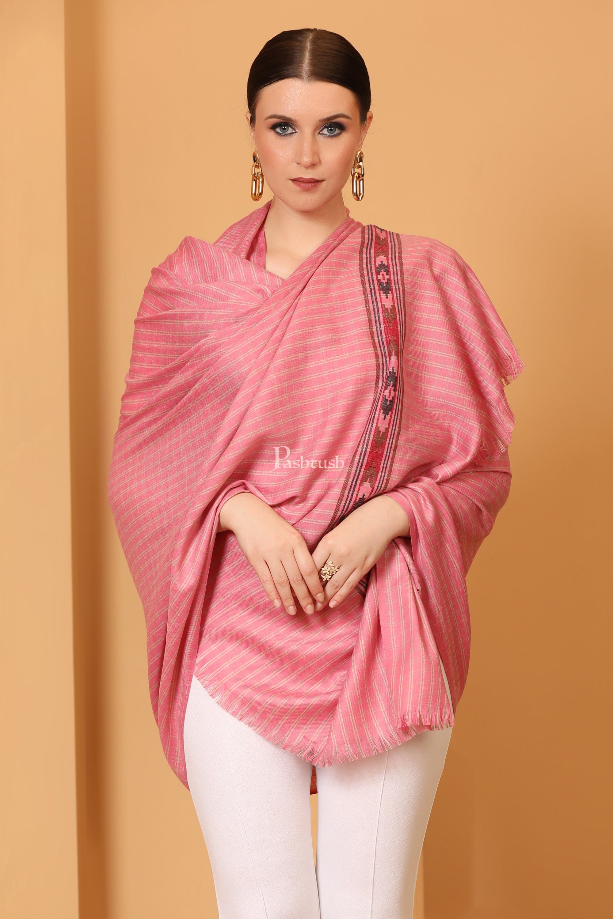 Pashtush Womens Fine Wool Shawl, Aztec Weave, Woven Design, Peruvian P ...